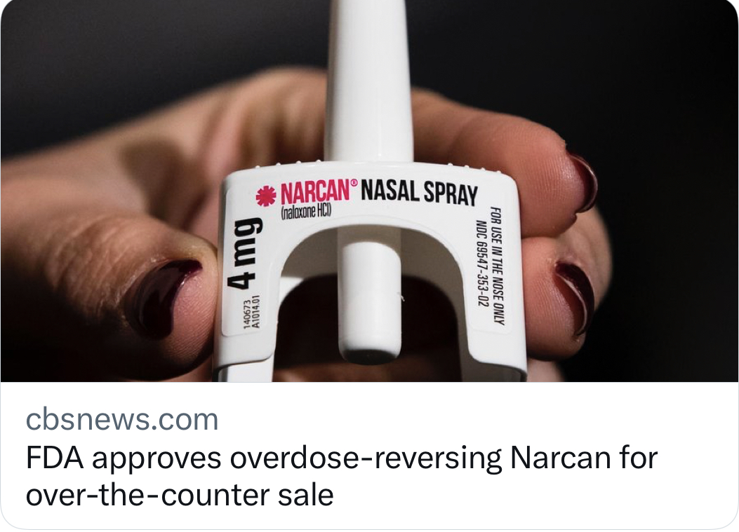 FDA Approves Narcan for Over-the-Counter Purchase | Prevention Point